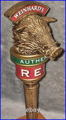 Weinhard’s Beer Tap Handle Boars Head Razorback Hog Pig Red Ale Vintage ...
